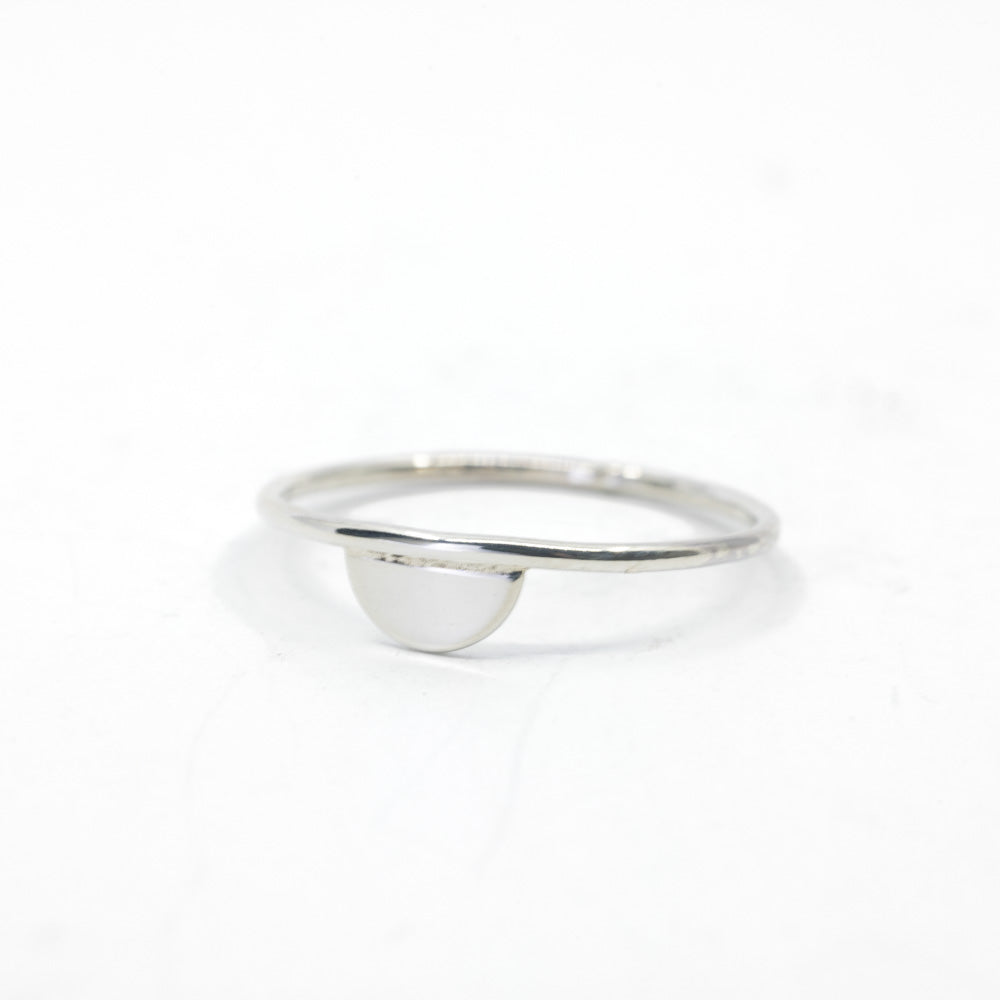 Half Moon Ring in Silver | The Land of Salt