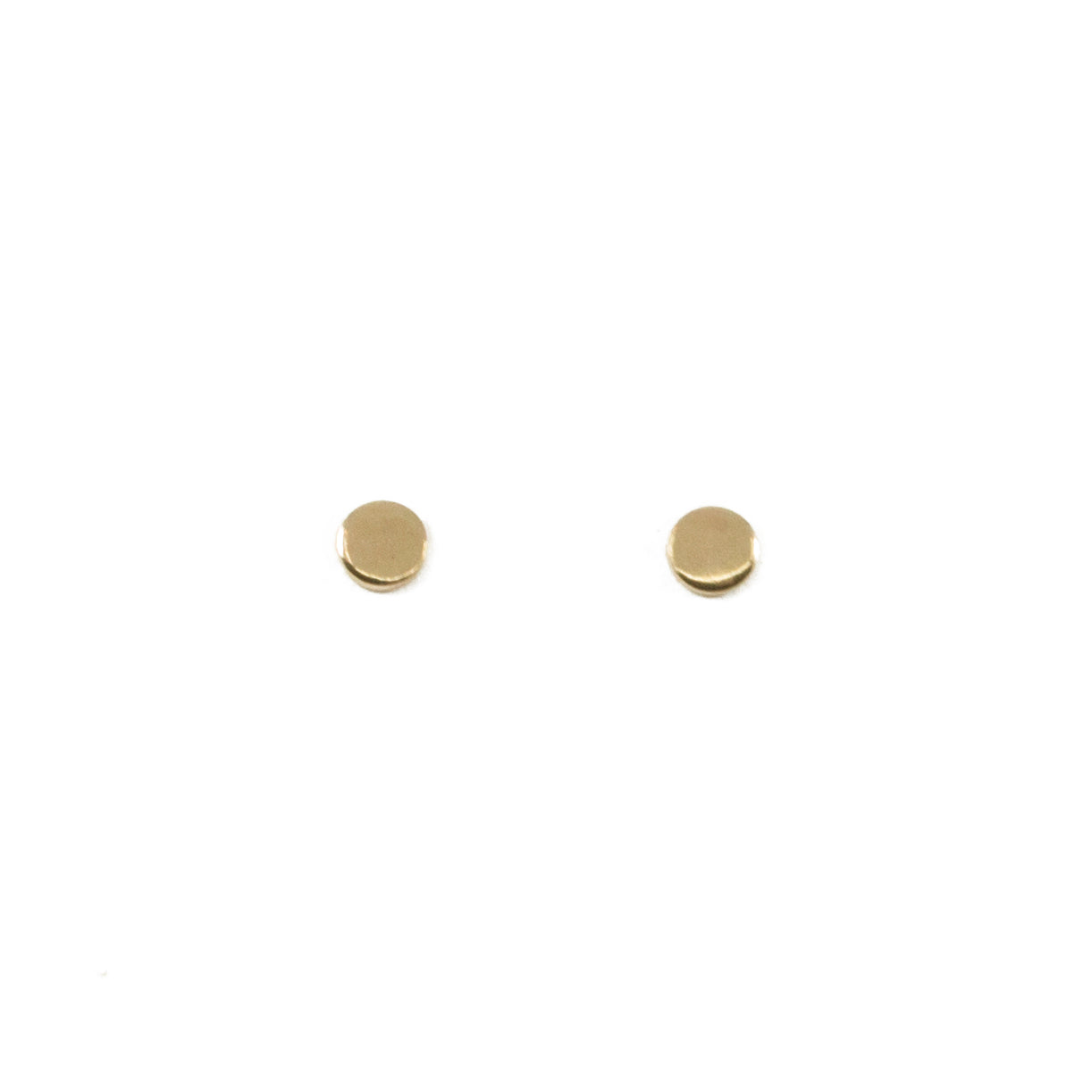 flat gold stud earrings