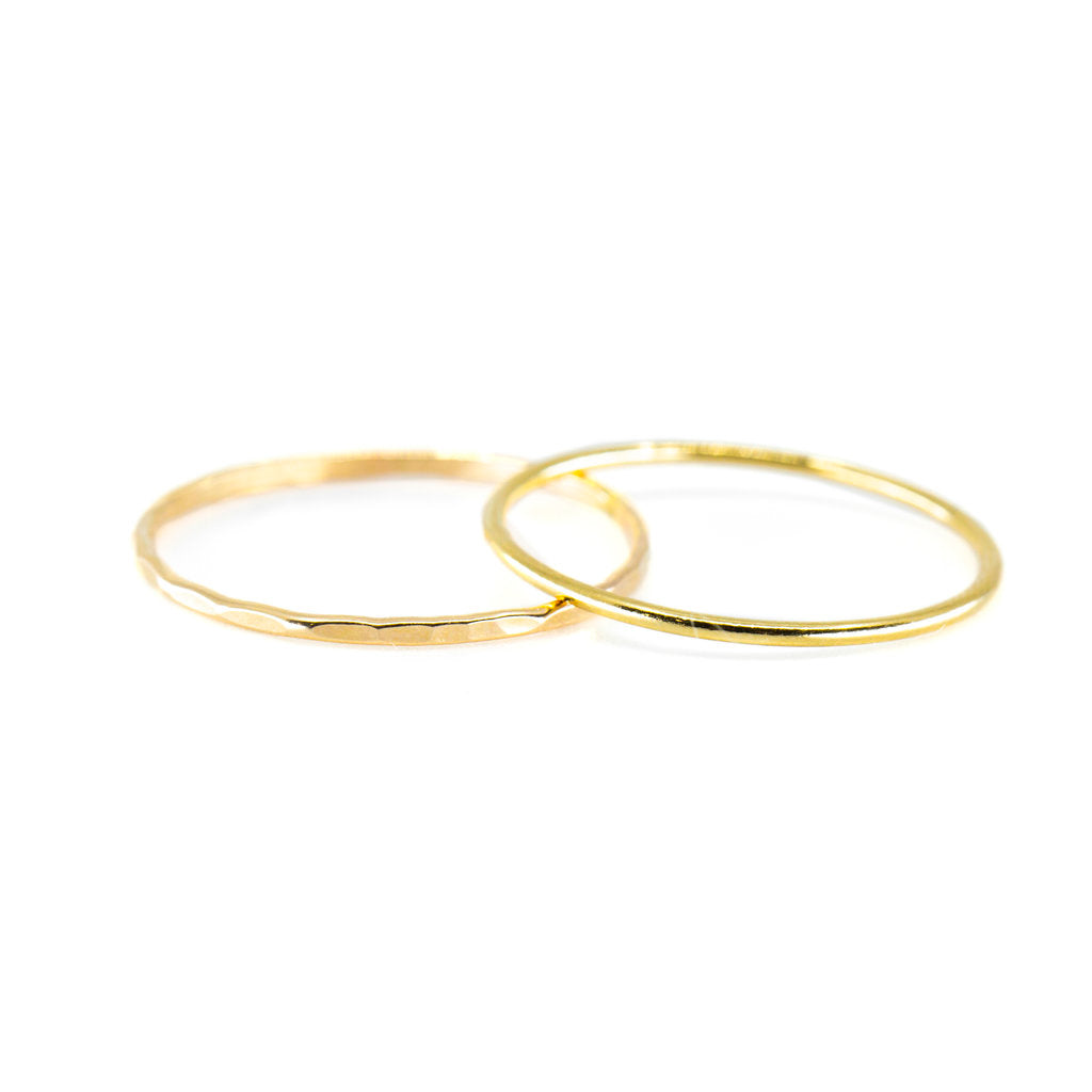 Smooth Stacking Ring in Gold | The Land of Salt