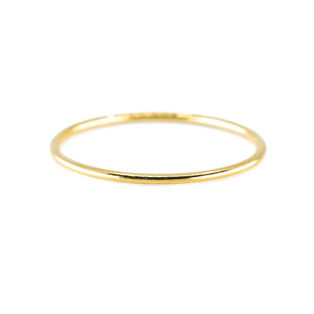 Smooth Stacking Ring in Gold | The Land of Salt